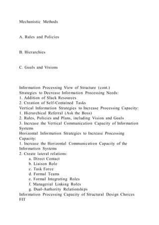 Chapter 5 Navigating Change Through Formal Structures and Syste | DOCX