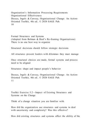 Chapter 5 Navigating Change Through Formal Structures and Syste | DOCX