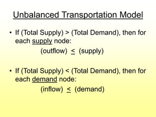 Kuliah teori dan analisis jaringan - linear programming | PPTX