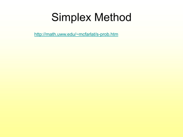 Kuliah teori dan analisis jaringan - linear programming | PPTX