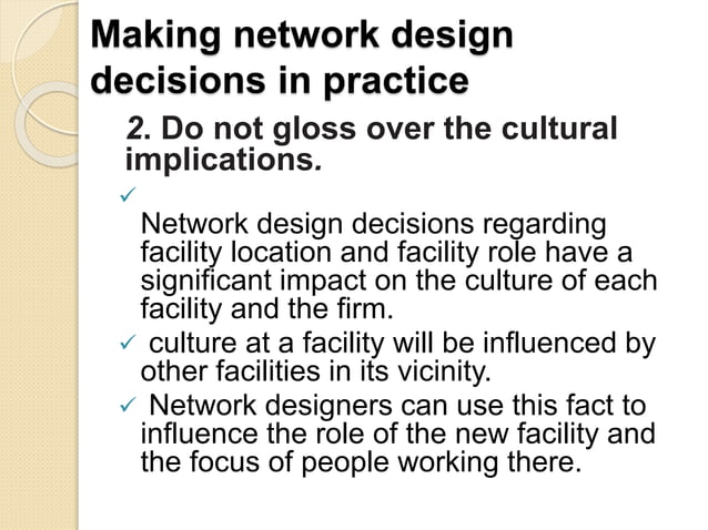 Chapter 5 network design | PPTX | Logistics | Business