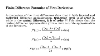 Numerical differentiation and integration | PPTX