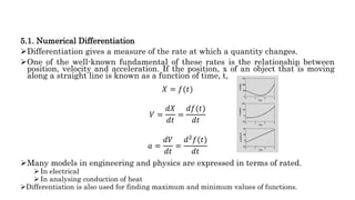 Numerical differentiation and integration | PPTX
