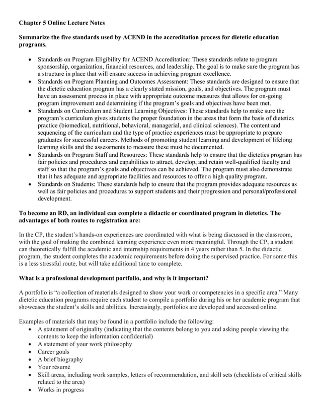 Chapter 5 Online Lecture Notes | PDF