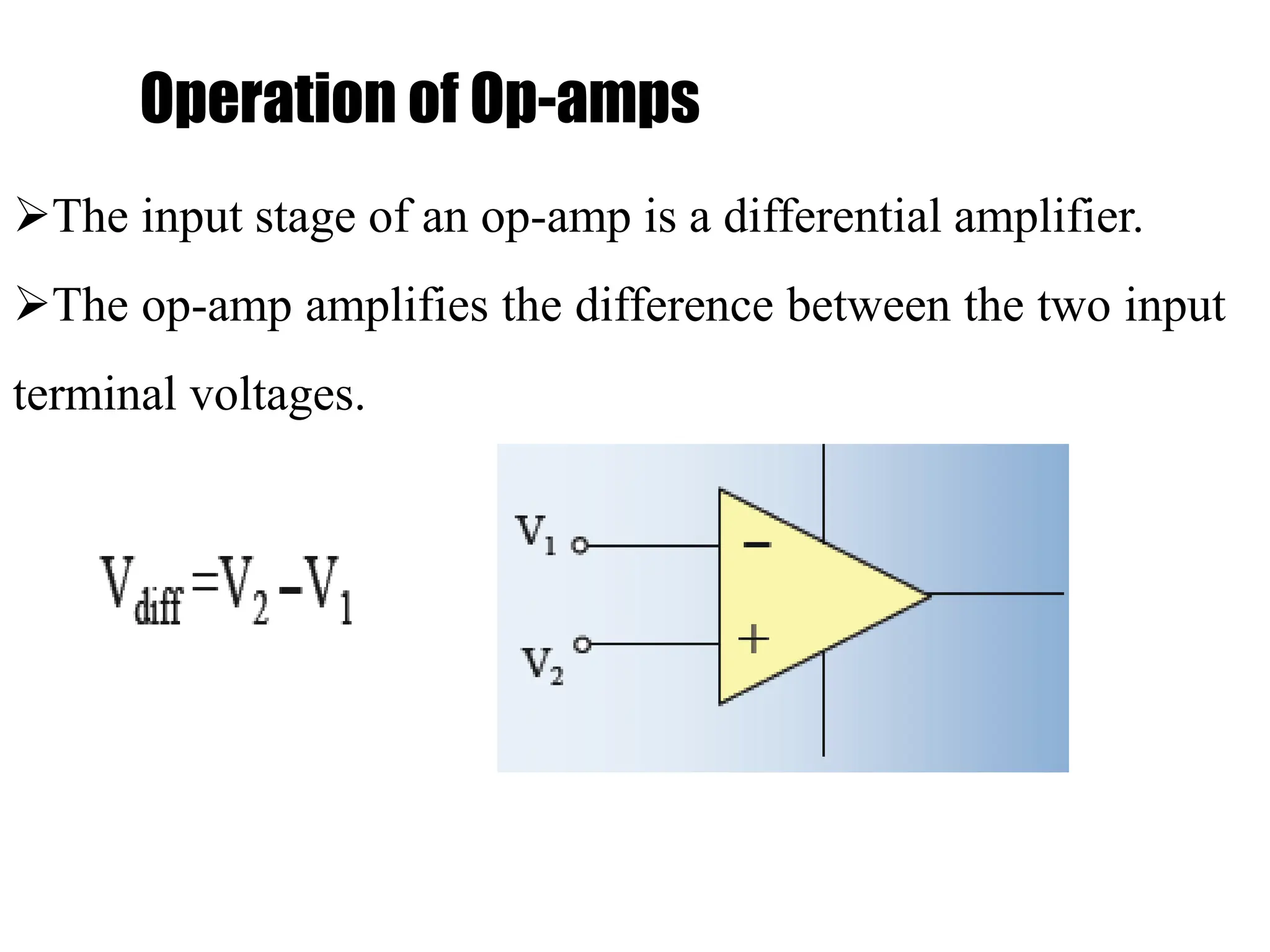 Basic electricity part 1 chapter 5 Op-amp.pptx | Consumer Electronics | Technology & Computing