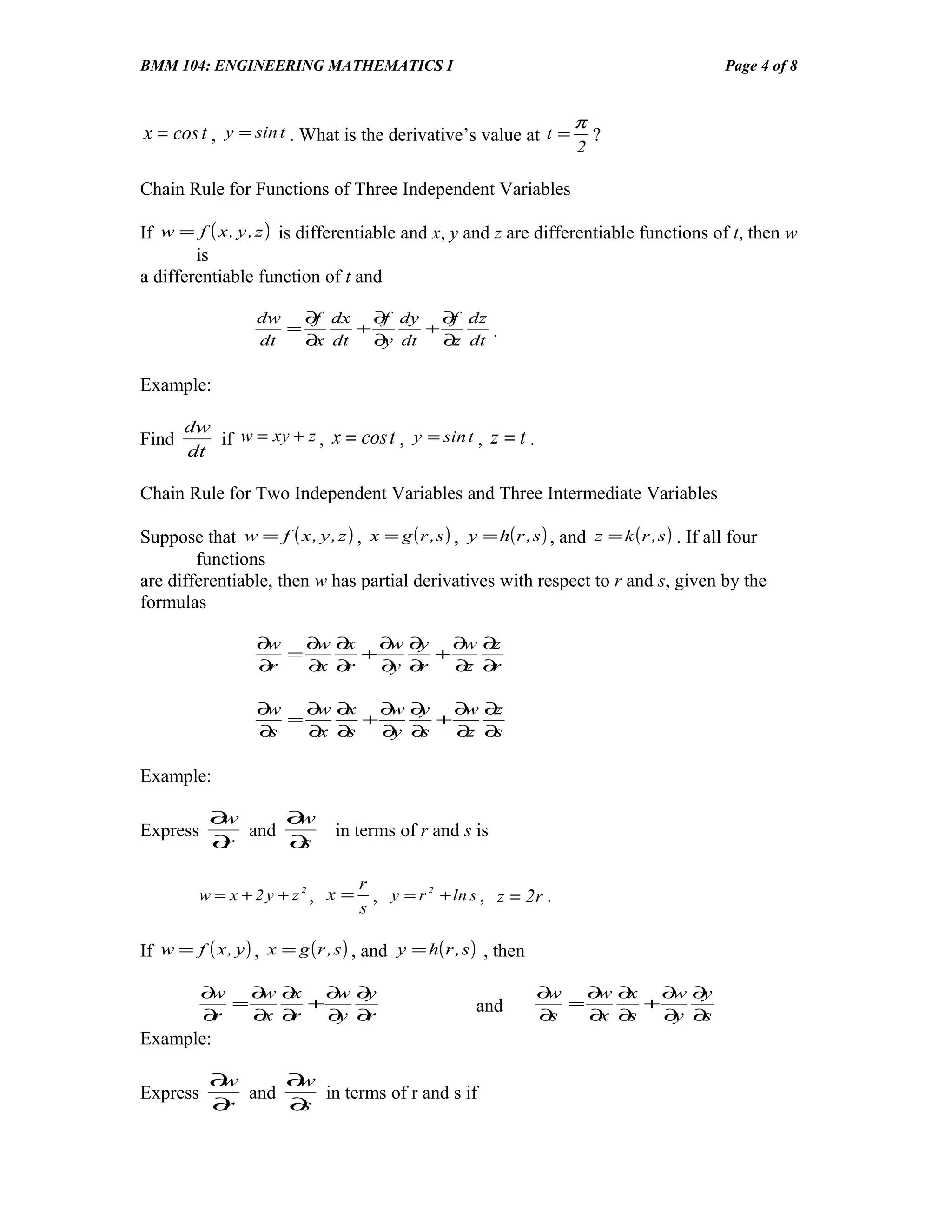 Chapter 5(partial differentiation) | DOC