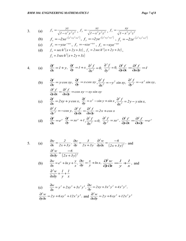 Chapter 5(partial differentiation) | DOC