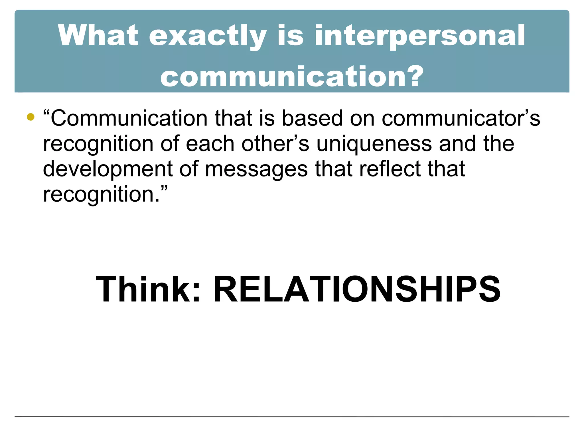 Chapter 5 Part II: Intrapersonal Communication | PPT