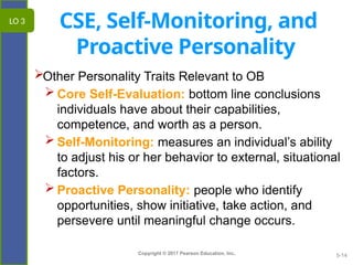 chapter 5 Personality and Values.pptx organisational behaviour | PPTX