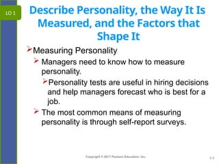 chapter 5 Personality and Values.pptx organisational behaviour | PPTX