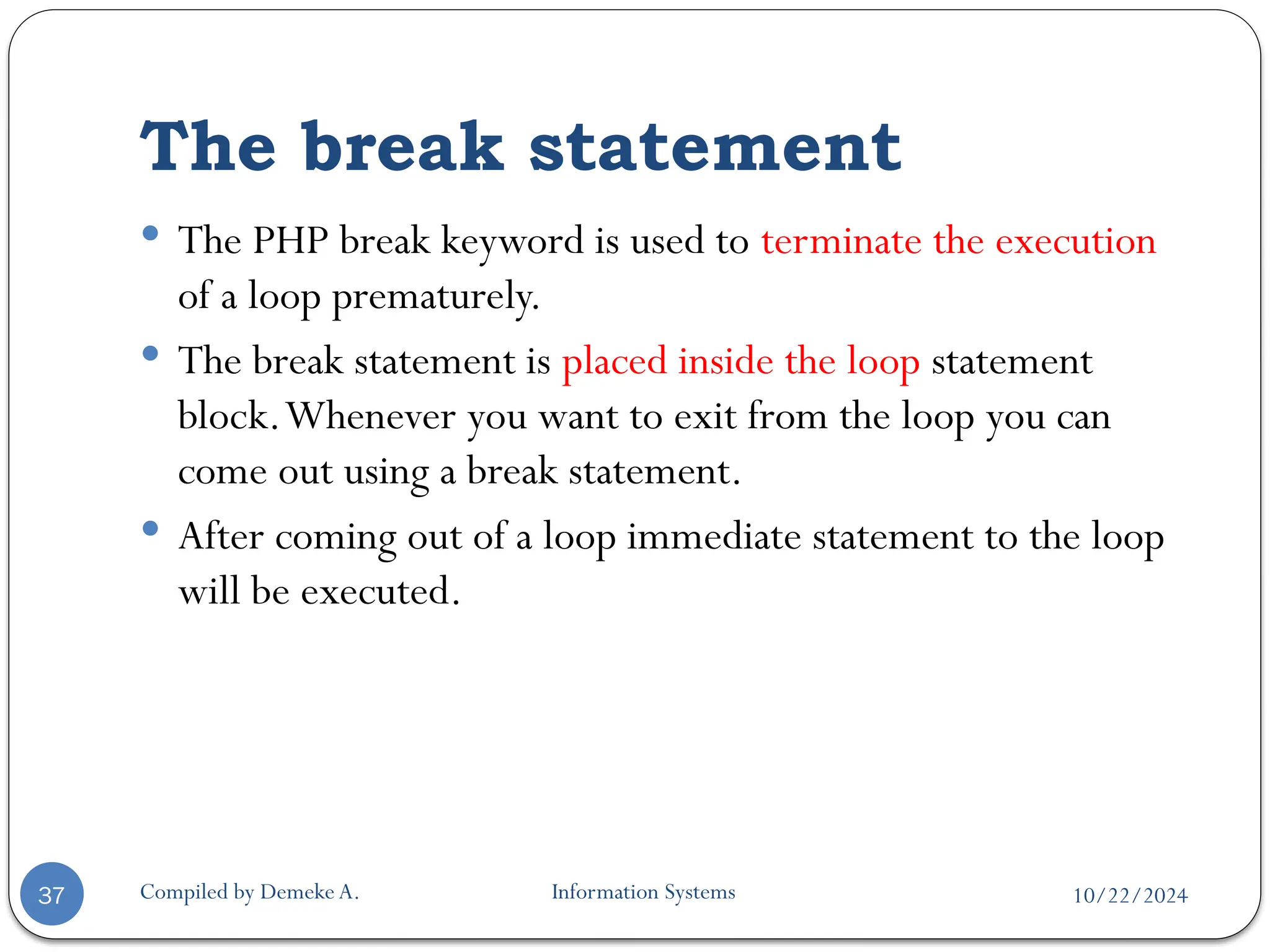 Chapter 5internet Programming One Php Pptx