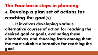 Chapter 5 planning and decision making report | PPTX