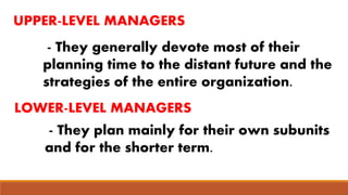 Chapter 5 planning and decision making report | PPTX