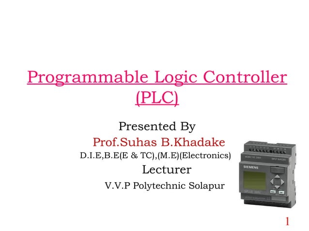 PLC Introduction Details | PPT | Computer Peripherals | Computing