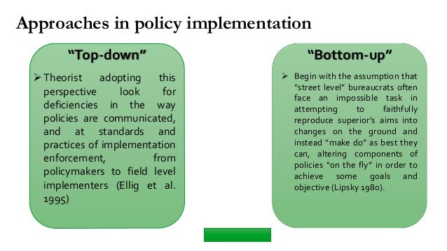 Chapter 5 policy implementation
