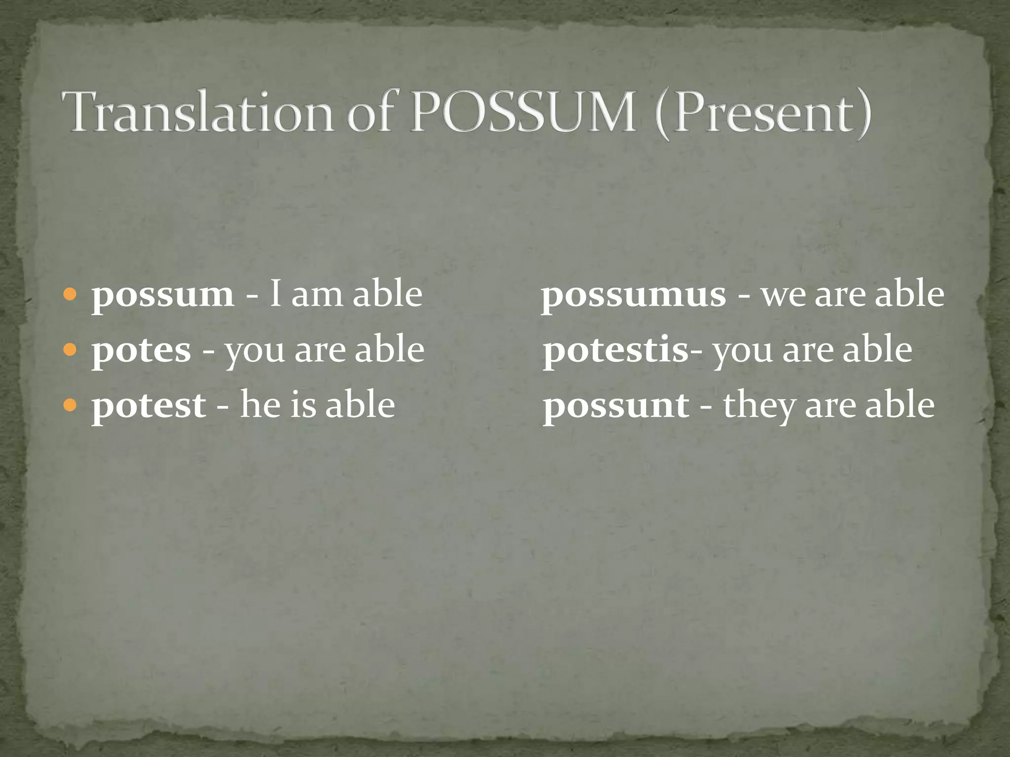 Chapter 5 Possum | PPTX