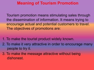 Principles of Tourism Chapter 5 | PPTX