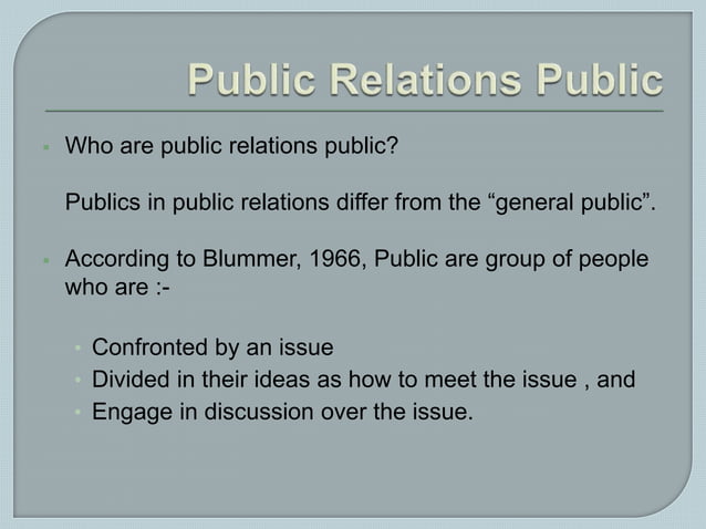 Chapter 5 PUBLIC RELATION | PPT | Politics