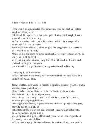CHAPTER 5 Principles and Policies in the Police Organizatio.docx