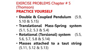 chapter 5 problems related to tuned mass damper | PPTX