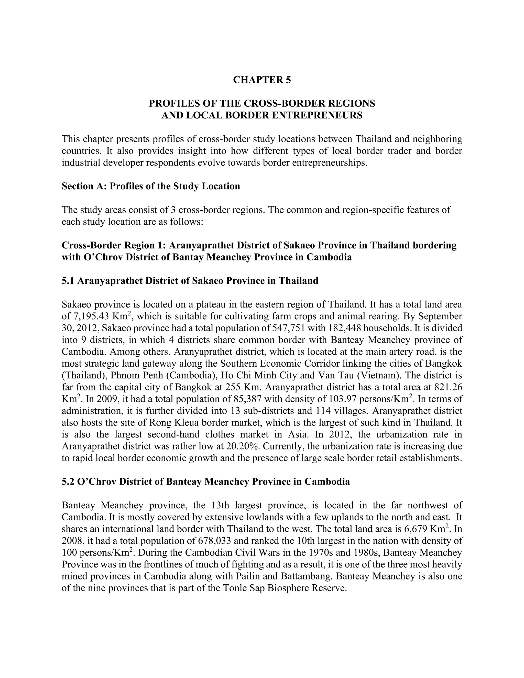 Chapter 5: Profiles of 3 Cross-Border Regions and Local Border ...