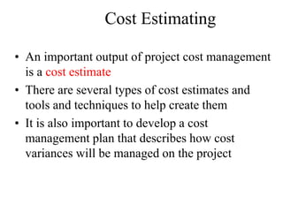 Chapter 5 Project Cost Management.ppt
