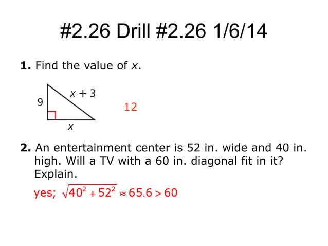 Chapter 5 pythag day 2 | PPT