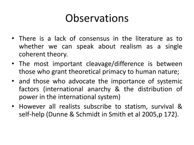 Realism (Part 2) | PPTX | Political Issues & policy | Politics