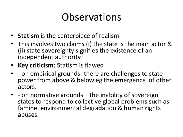 Realism (Part 2) | PPTX | Political Issues & policy | Politics