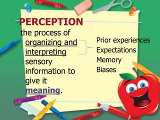 SENSATION AND PERCEPTION Psychology | PPTX