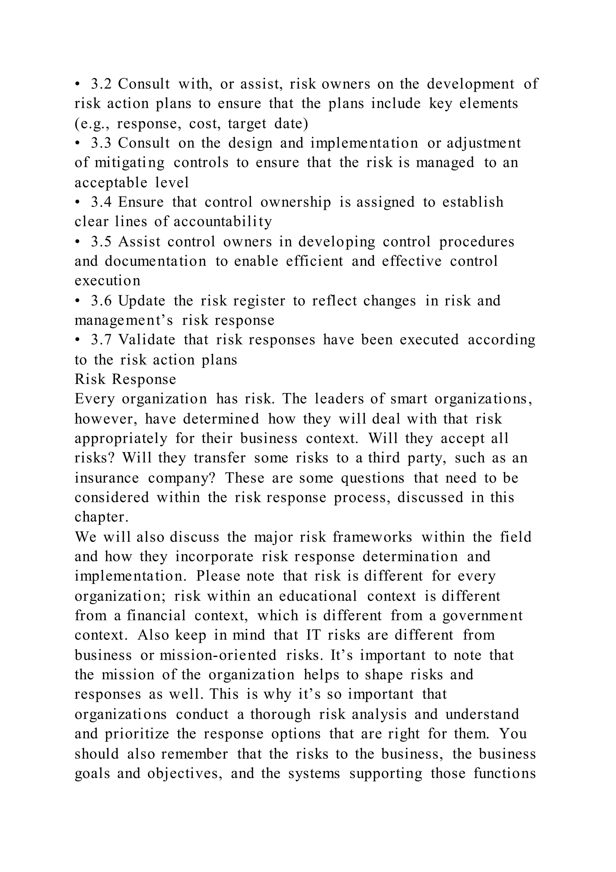 CHAPTER 5Risk Response and MitigationIn this chapter, you will.docx