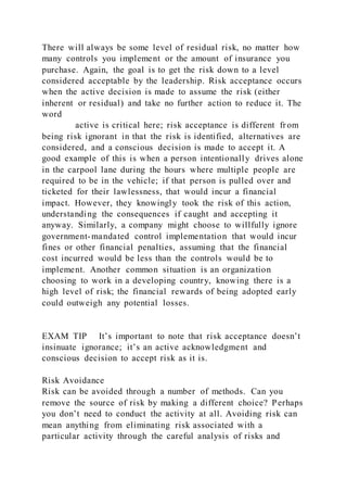 CHAPTER 5Risk Response and MitigationIn this chapter, you will.docx