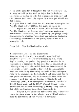 CHAPTER 5Risk Response and MitigationIn this chapter, you will.docx