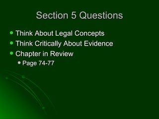 Chapter 5 Crimes | PPT