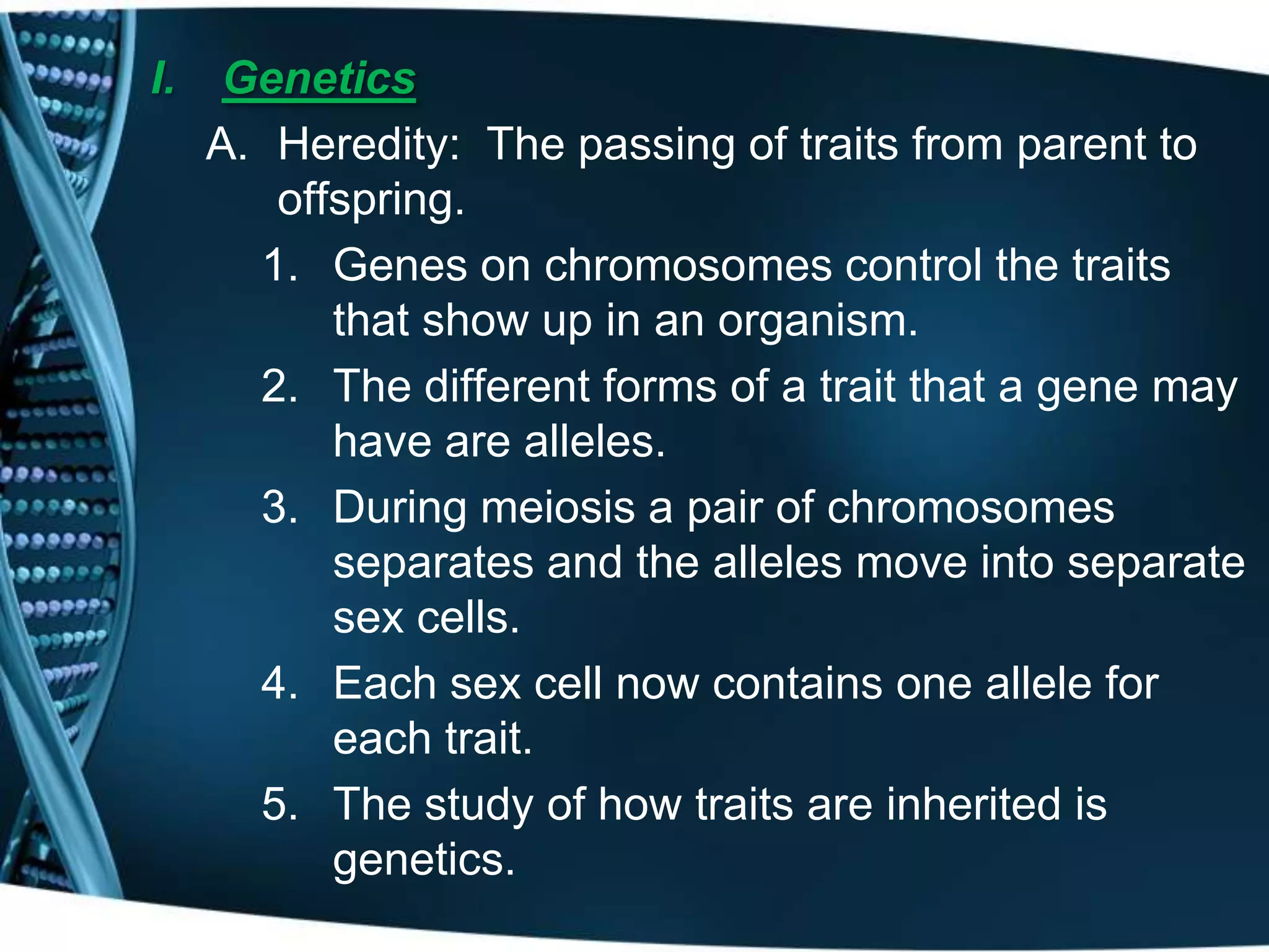 Chapter 5 section 1 notes | PPTX | Genetics | Science