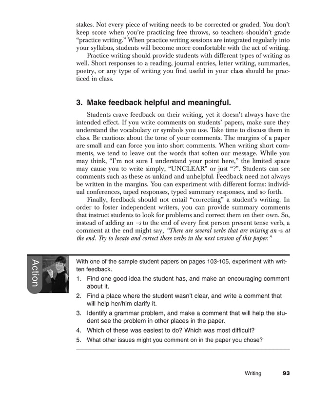 principles for teaching writing | PDF