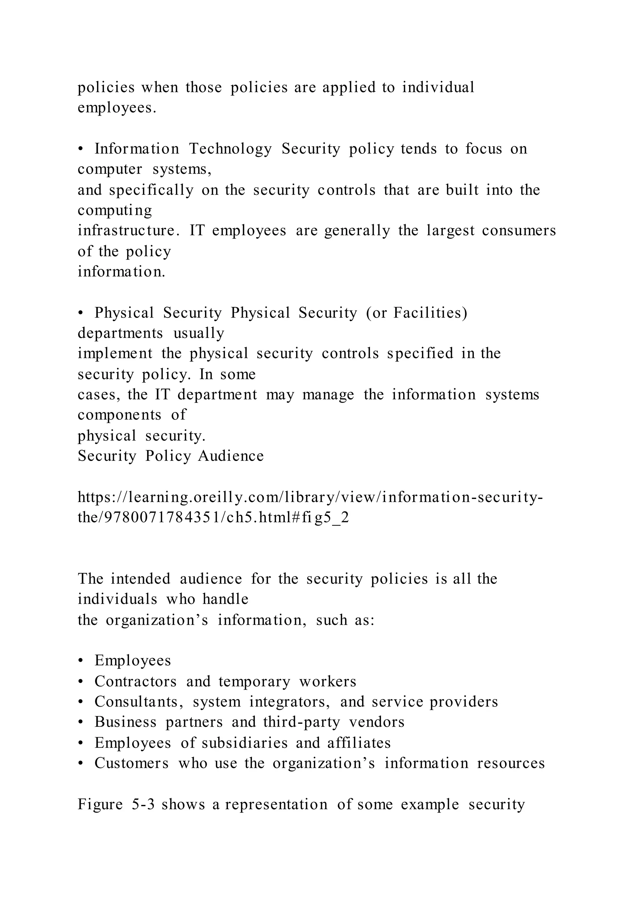 CHAPTER 5 Security Policies, Standards, Procedures, a | DOCX