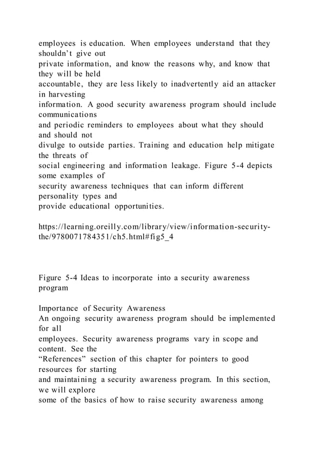 CHAPTER 5 Security Policies, Standards, Procedures, a | DOCX