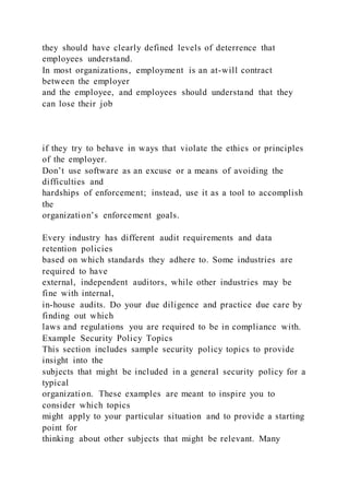 CHAPTER 5 Security Policies, Standards, Procedures, a | DOCX