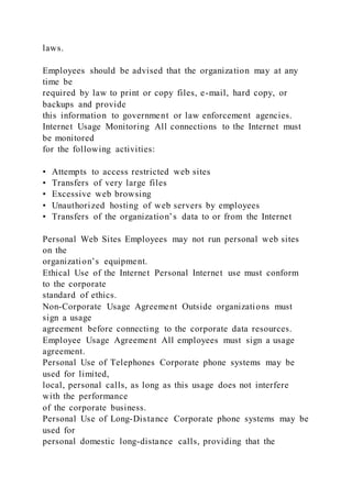 CHAPTER 5 Security Policies, Standards, Procedures, a | DOCX