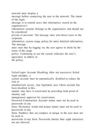 CHAPTER 5 Security Policies, Standards, Procedures, a | DOCX