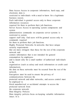 CHAPTER 5 Security Policies, Standards, Procedures, a | DOCX