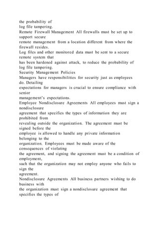 CHAPTER 5 Security Policies, Standards, Procedures, a | DOCX