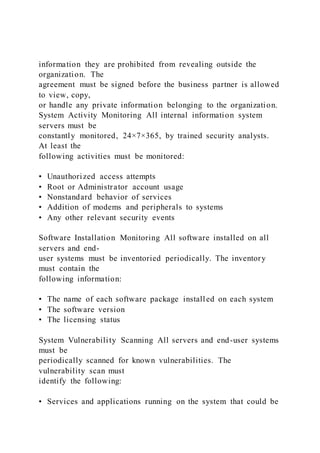 CHAPTER 5 Security Policies, Standards, Procedures, a | DOCX