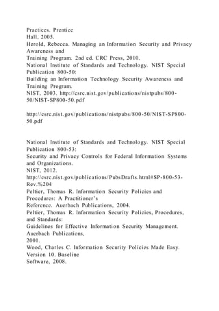 CHAPTER 5 Security Policies, Standards, Procedures, a | DOCX