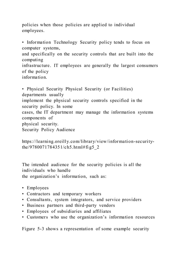 CHAPTER 5 Security Policies, Standards, Procedures, a | DOCX