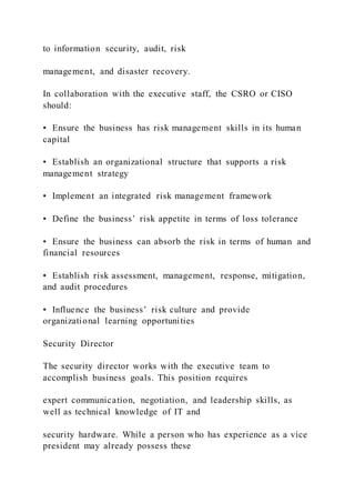 CHAPTER 5 Security Policies, Standards, Procedures, a | DOCX