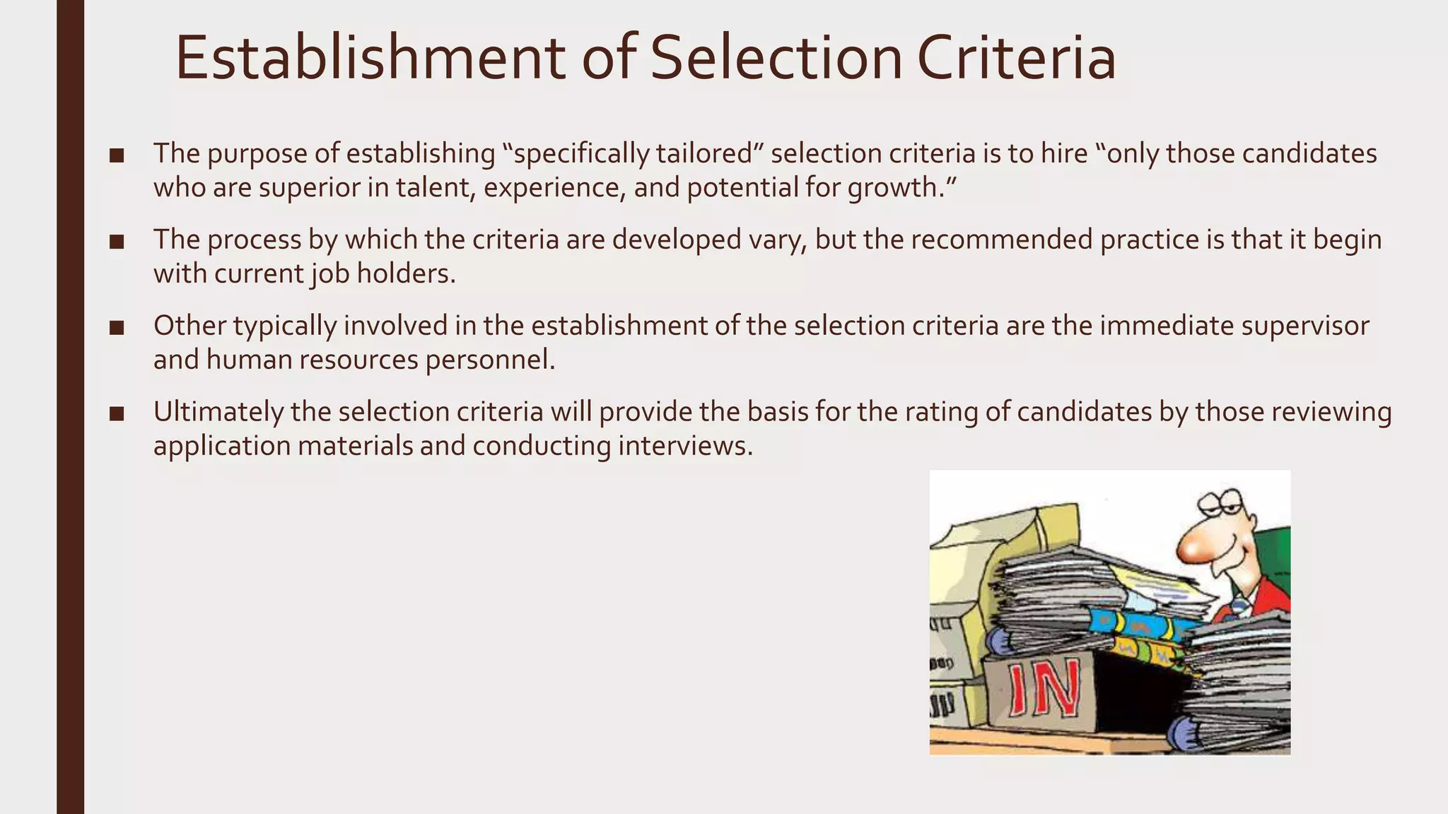 Chapter 5 Selection and Placement | PPTX