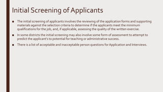 Chapter 5 Selection and Placement | PPTX