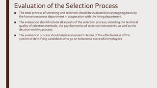 Chapter 5 Selection and Placement | PPTX